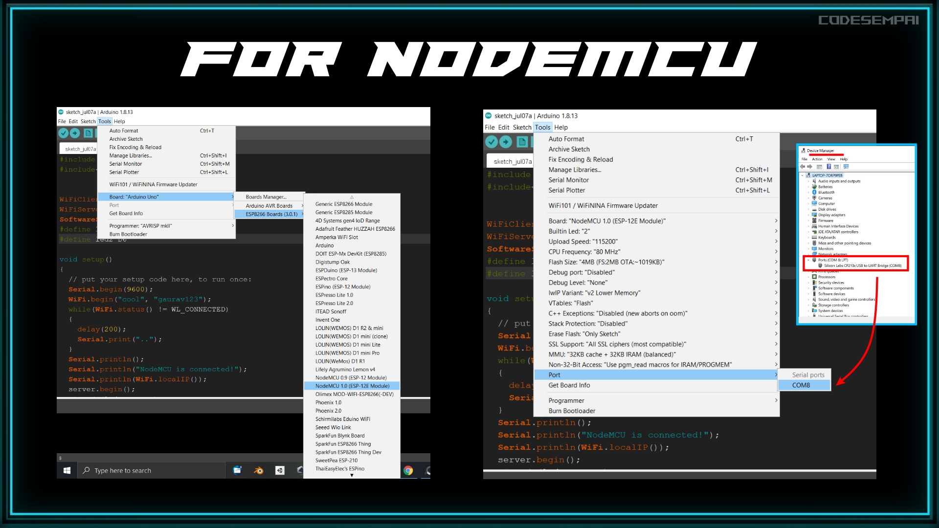 Serial Communication Between Nodemcu And Arduino With Webserver