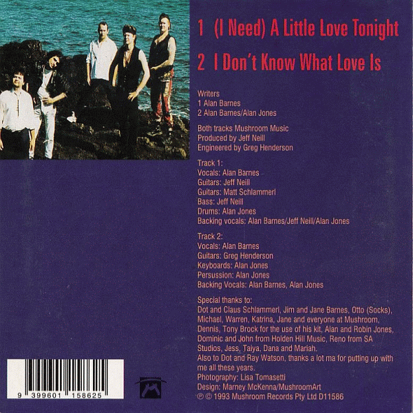 Hard Rock Aor Heaven The Alan Barnes Band I Need A Little Love Tonight 1993
