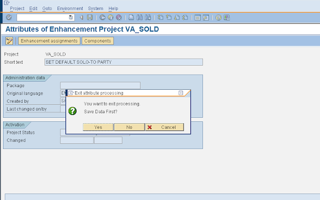 SAP TECH: Enhance the transaction 'VA01' , To set the default value to ...