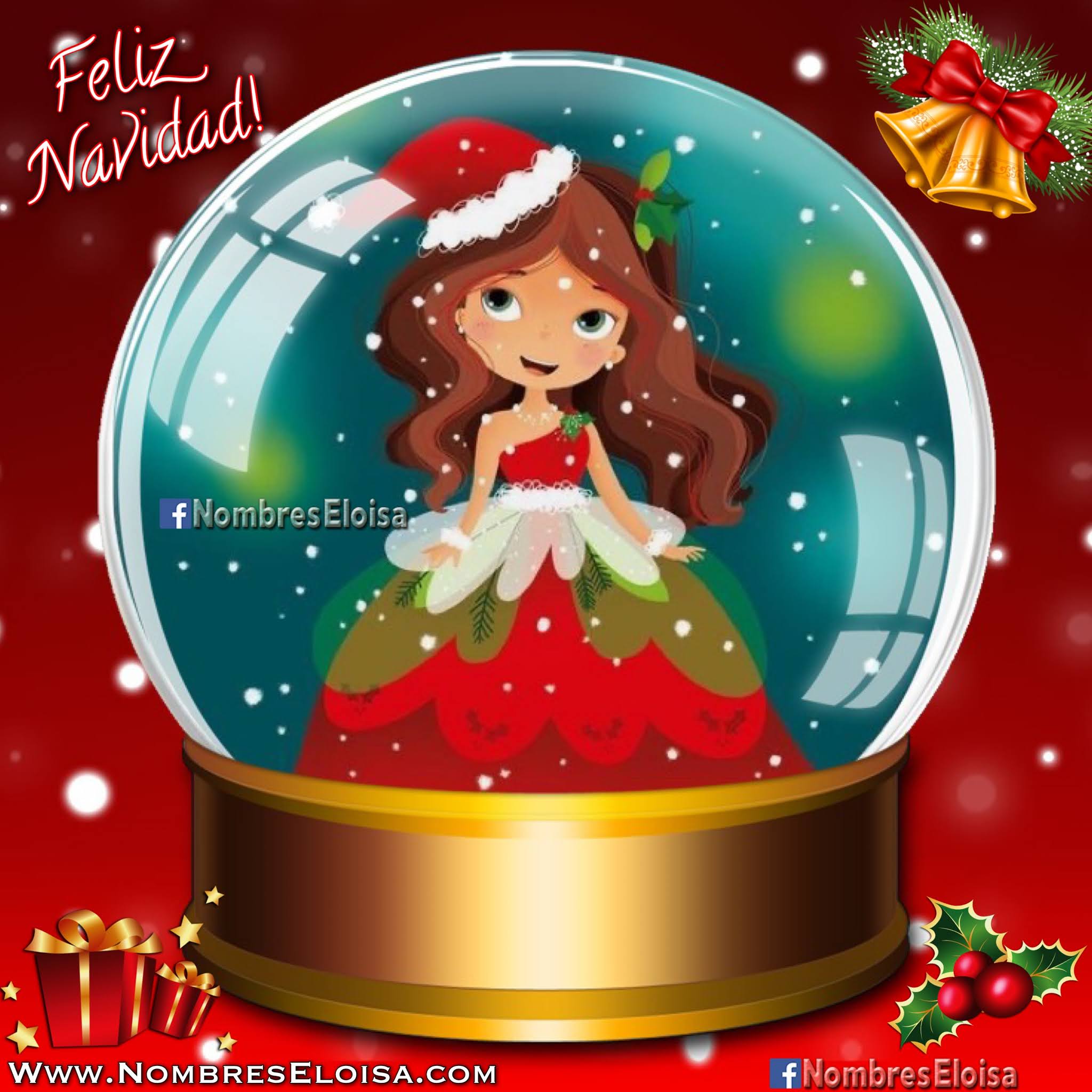 Muñeca Navideña en esfera con Nombres