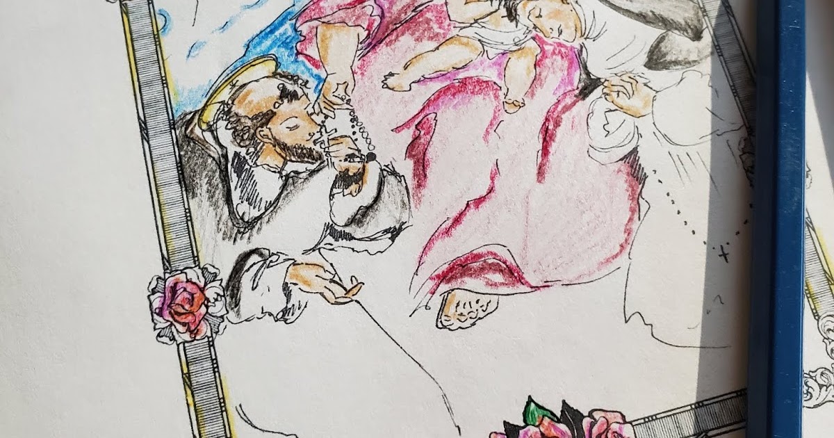 Life, Love, & Sacred Art: FREE Our Lady of the Rosary Coloring Page