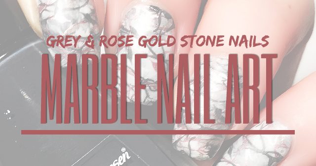 Prairie Beauty: NAIL ART: Grey & Rose Gold Granite Nails