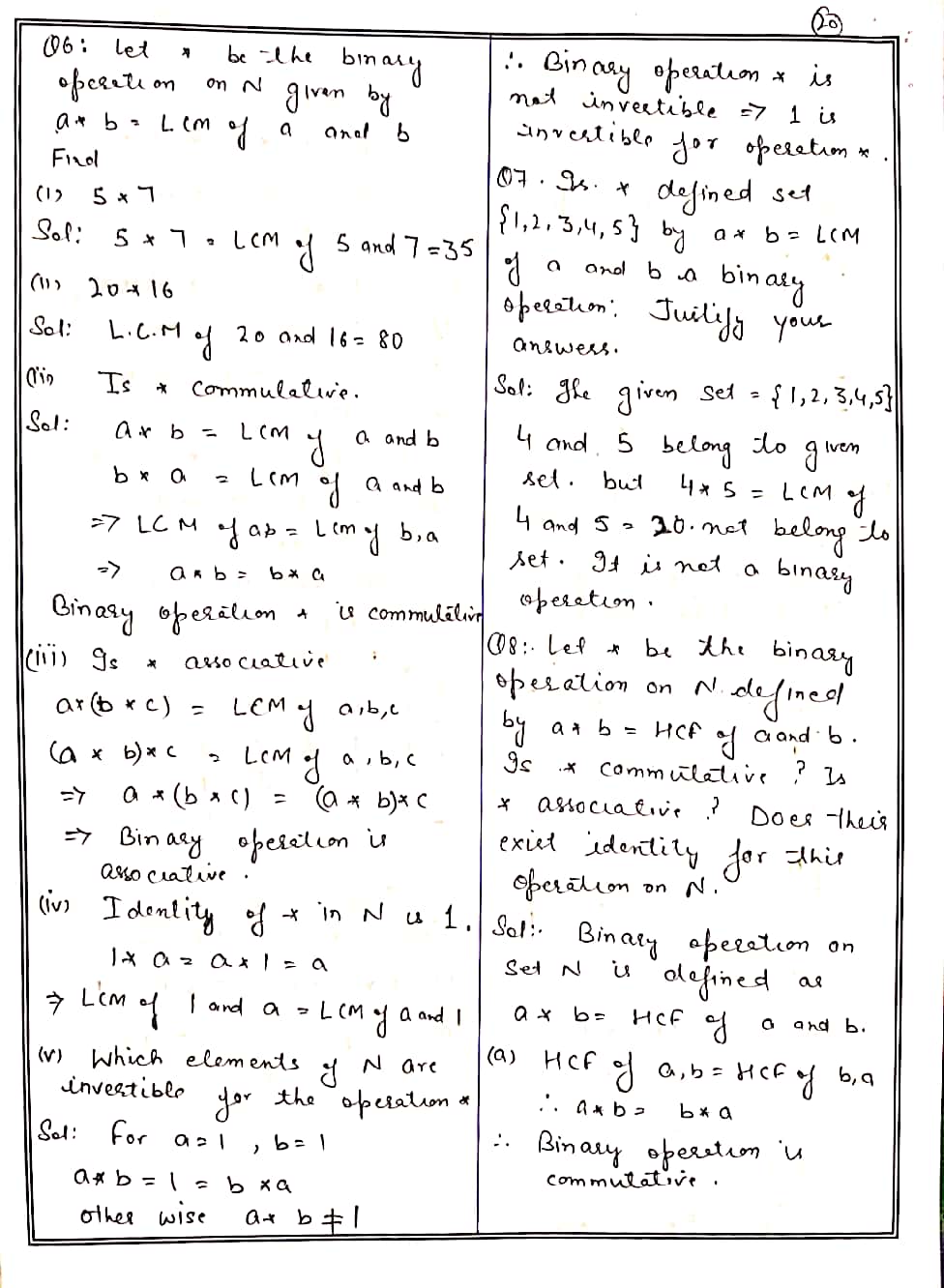 Relation and Function Class 12th Math Handwritten Notes