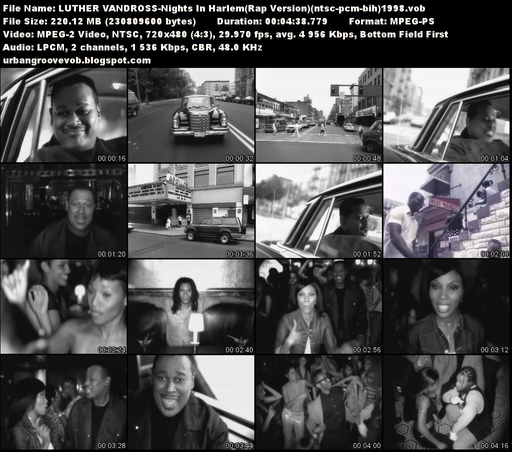 Urban Groove Vob Collection: Luther Vandross - Nights In Harlem(Rap ...