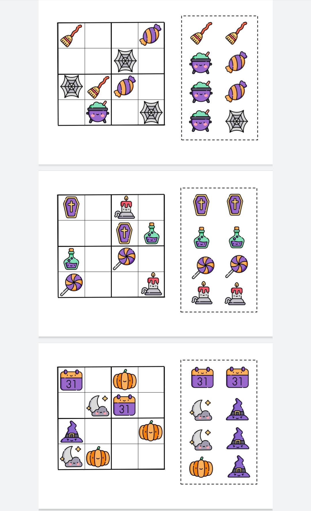 Mi Pequeño Rincón: SUDOKUS DE HALLOWEEN