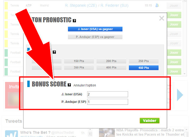 C'est quoi l'option "Bonus Score" ? Et comment ça marche ? - Who's The Bet