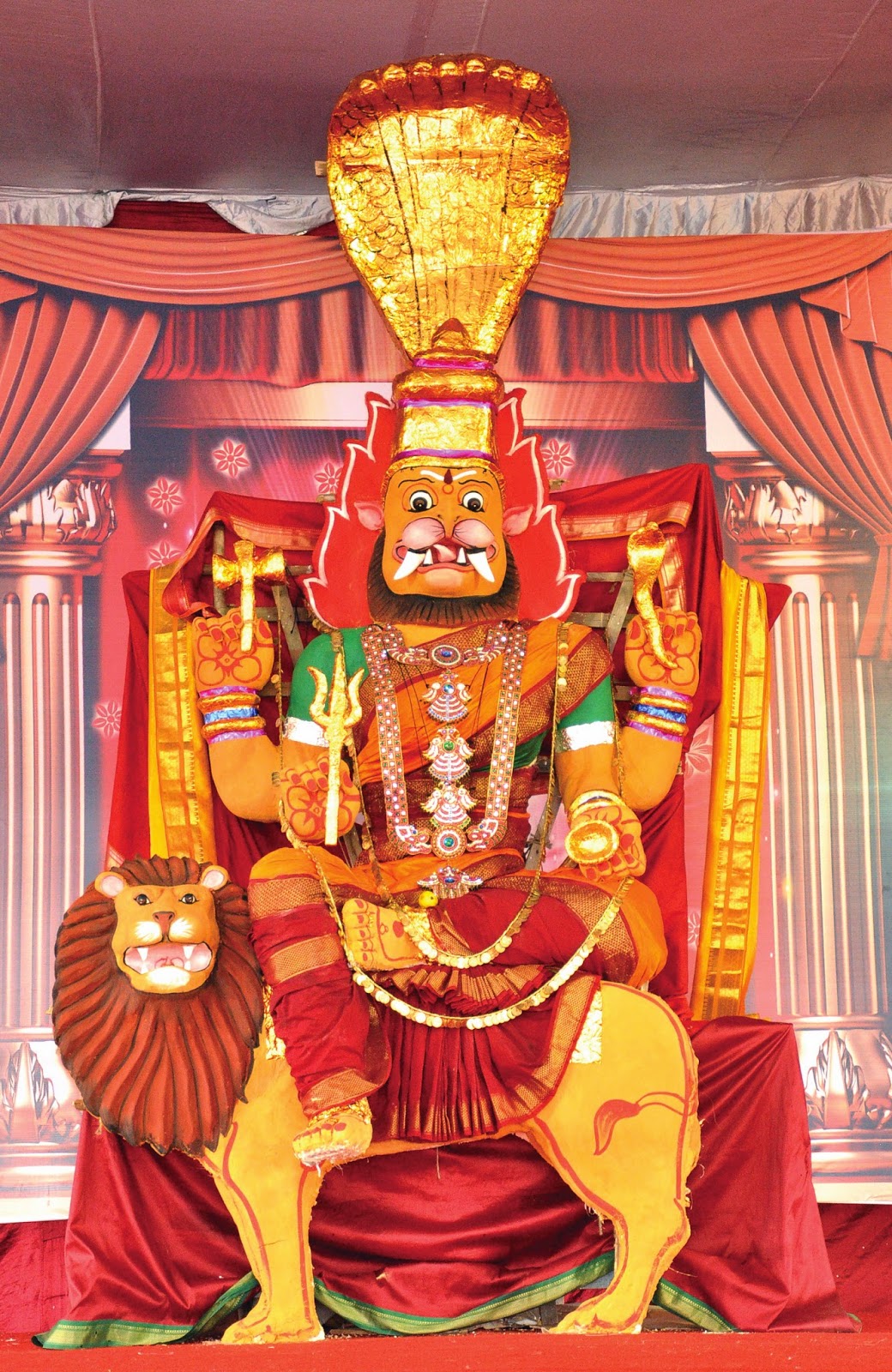 Danvantri Peedam - Universal Peedam: Prathyangara idol karikolam in ...