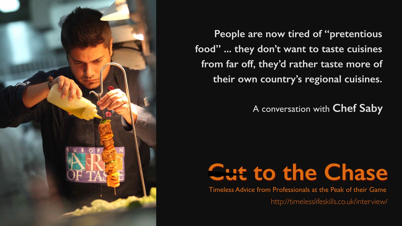 Cut to the Chase with Chef Saby – Timeless Lifeskills Foundation