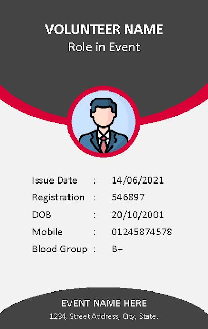 How to Design Volunteer ID Card two Side in Microsoft Word Tutorial ...