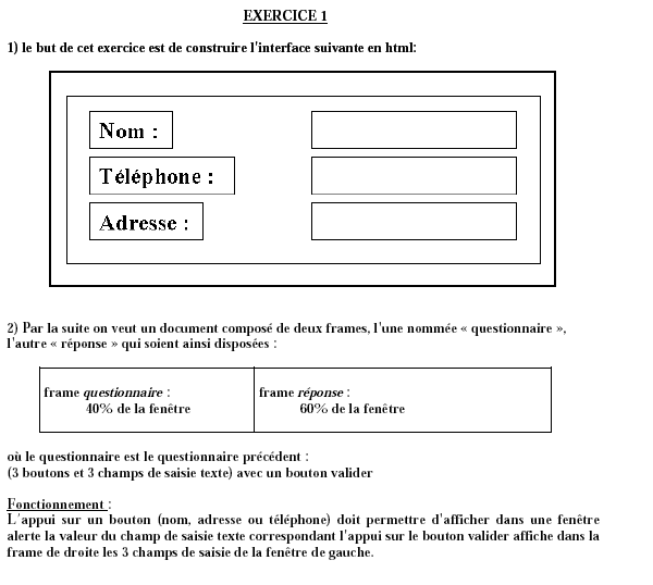 Exercice avec Solution en Html : ~ Exercices Langages de Programmation