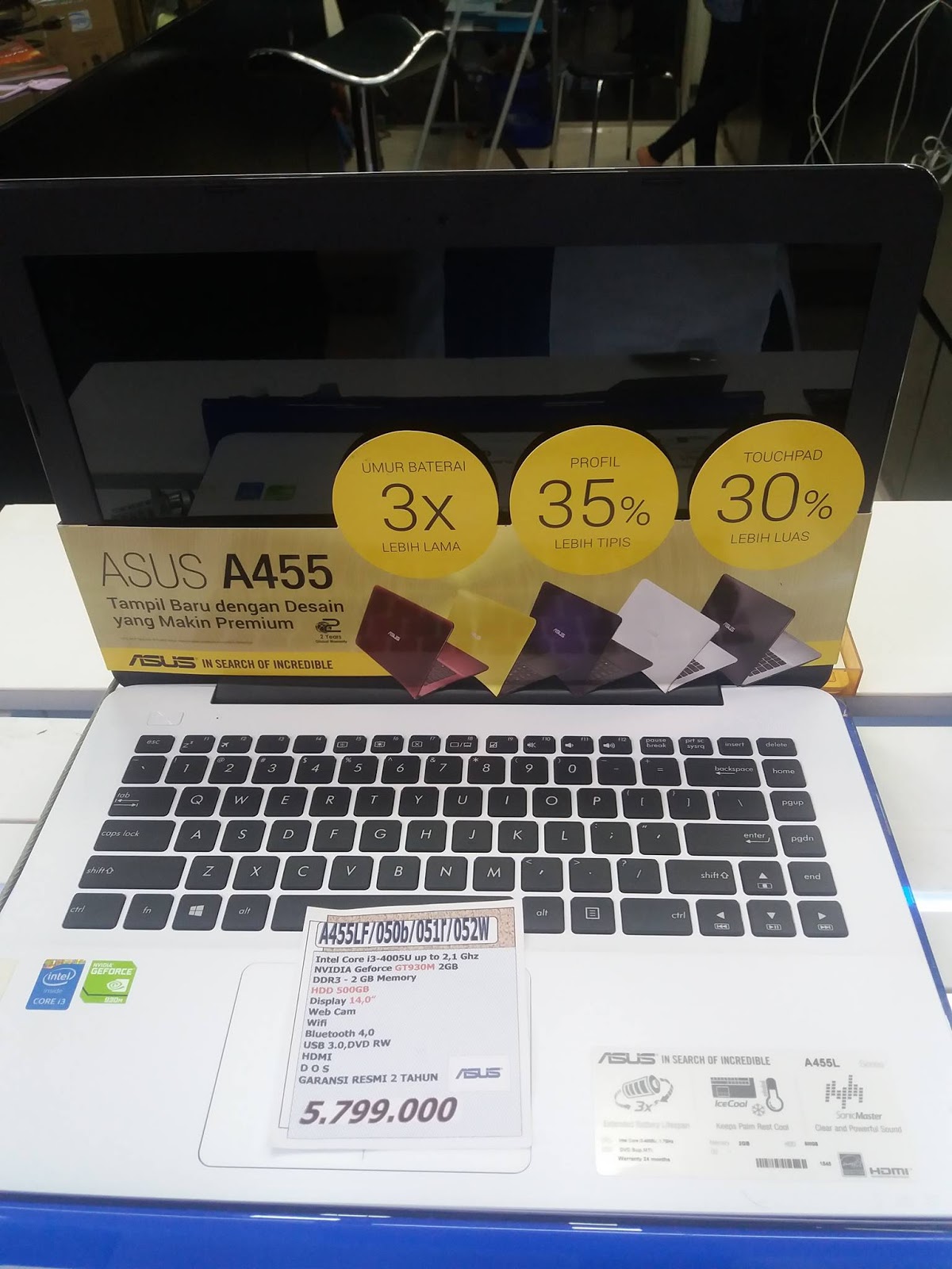 Spesifikasi harga laptop ASUS terbaru tipe X453MA / A455 - Aisvg 212