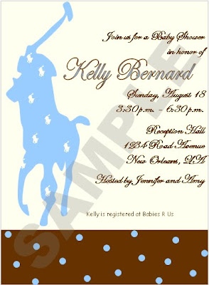 Solutions...Event Design by Kelly: Polo Theme Baby Shower Invitation ...