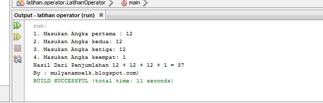 Contoh Program Penjumlahan java di Netbeans | Pemrograman
