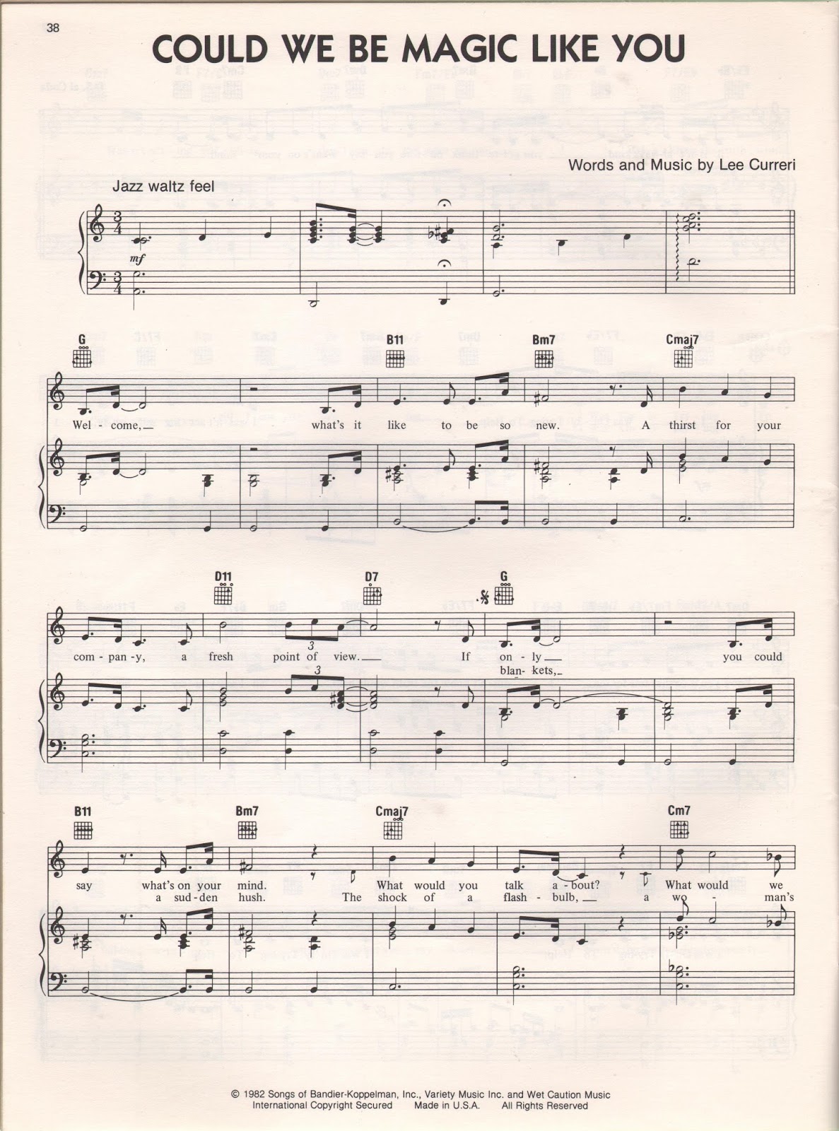Kids From Fame Media: Could We Be Magic Like You - Sheet Music