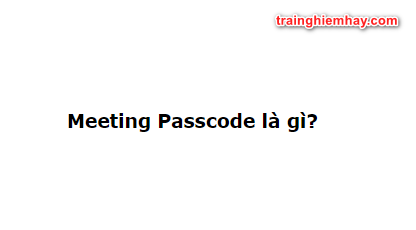 Meeting Passcode là gì? Hướng dẫn dùng Meeting Passcode chính xác nhất ...