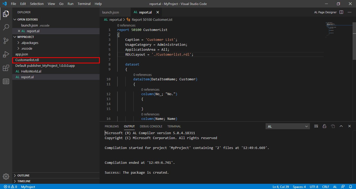 Microsoft Dynamics Business Central: How to create the RDL file for ...