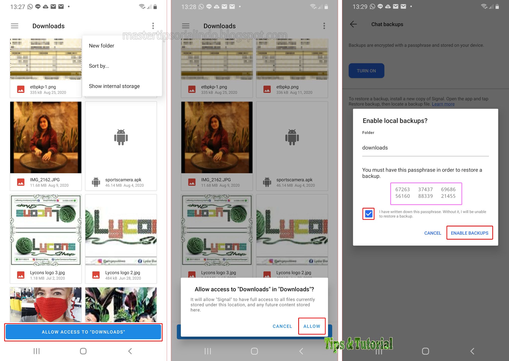 Cara Backup dan Restore Chat Signal - Mastertipsorialindo