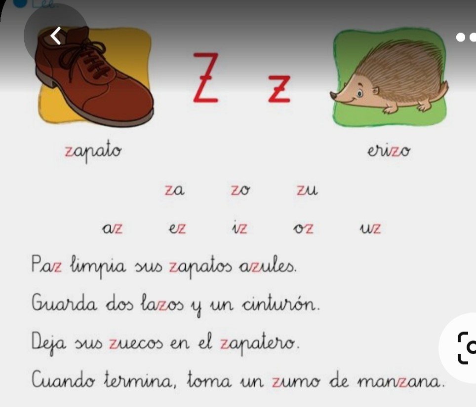 HADA DE COLORINES: LECTURA ZA CE CI ZO ZU