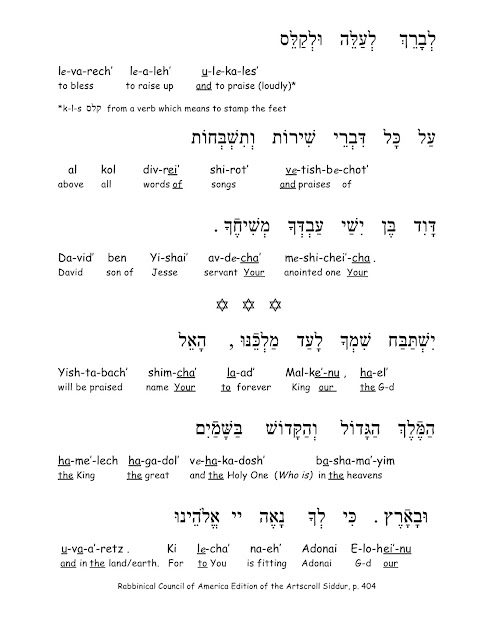Amateur Cantor: Shochen Ad (Cont.) / Chatzi or Half Kaddish