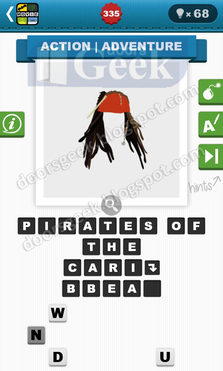 Movie Quiz Level 335 (bubble quiz games) ~ Doors Geek