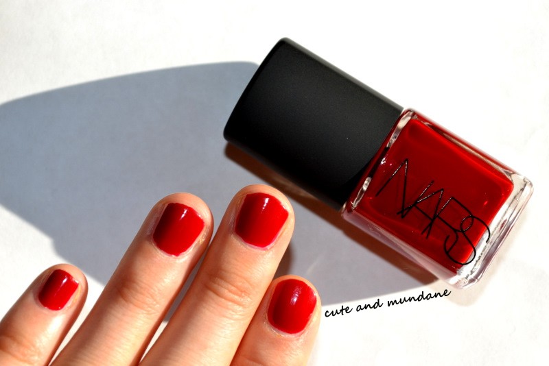 Cute and Mundane: NARS Jungle Red nail polish review