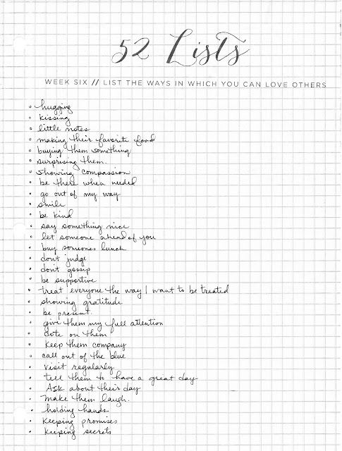The Gallivanting Girl Blog: 52 Lists: Playing Catch-Up.