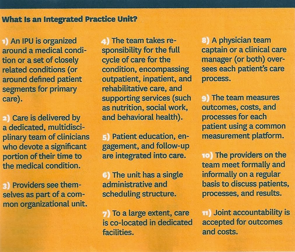 Advances in Clinical Management: Integrated Practice Units: what for?