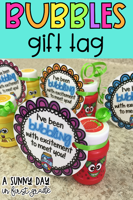 Bubble Gift Tag Freebie (back to school or end of year) | A Sunny Day ...