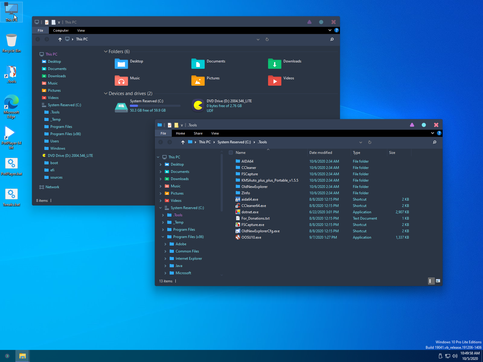 Windows 10 Pro 2004.546 x64 Lite Edition October 1, 2020
