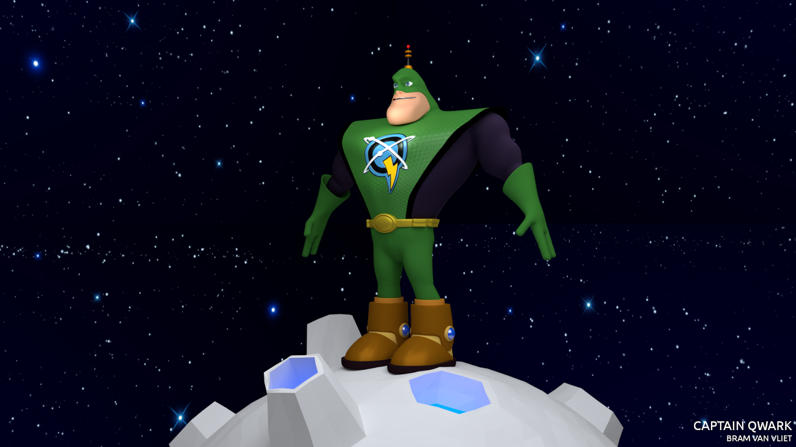 Captain Qwark 3D Character