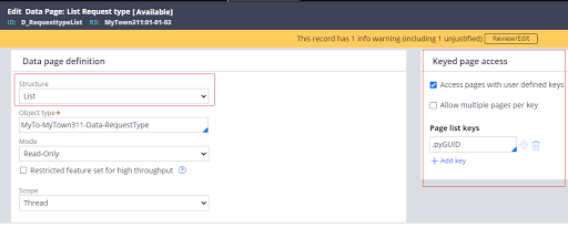 Pega Keyed data page | Pega Help | Case Management | Integration | Data ...