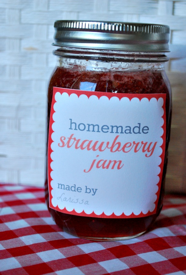 Larissa Another Day: Homemade Strawberry Jam Labels