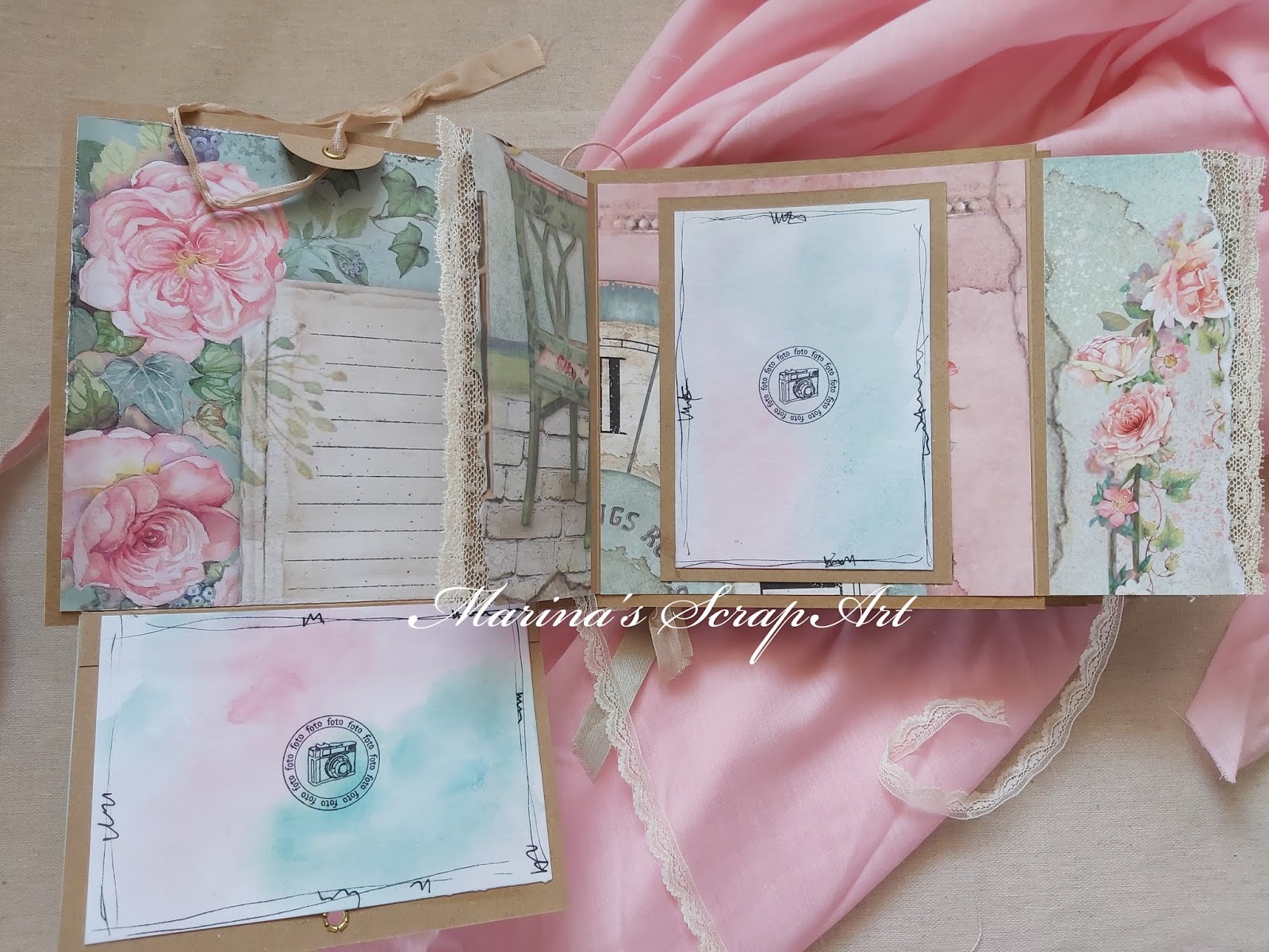 Άρωμα Δαντέλας: Stamperia mini album "House of roses"