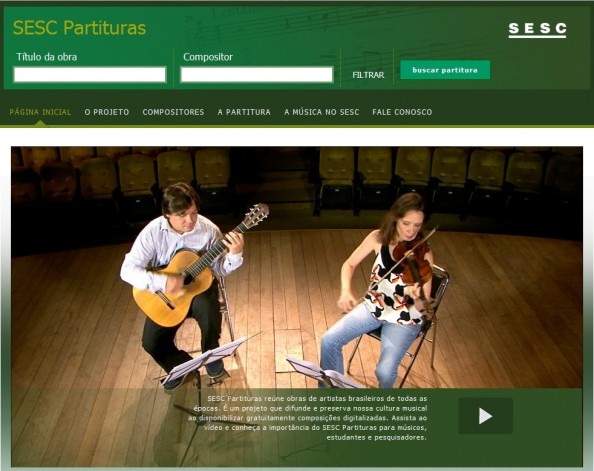 Musicaliza Brasil: Partitura: Sesc Partituras