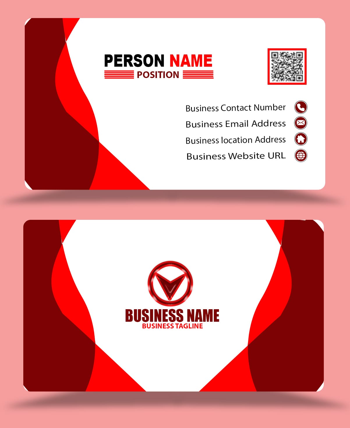 blue red visiting card design eps psd formats free download