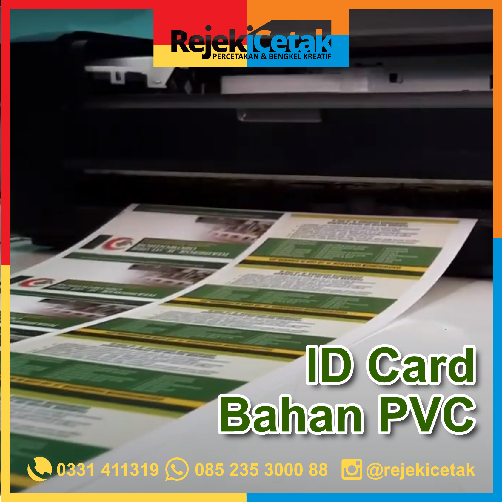 Cara membuat ID Card, Kartu Pelajar, Kartu anggota | Bahan PVC - REJEKI ...