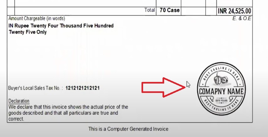TDL for Print Authorized Signatory in Tally | Print Image of Sign or Stamp in Invoice | New ...