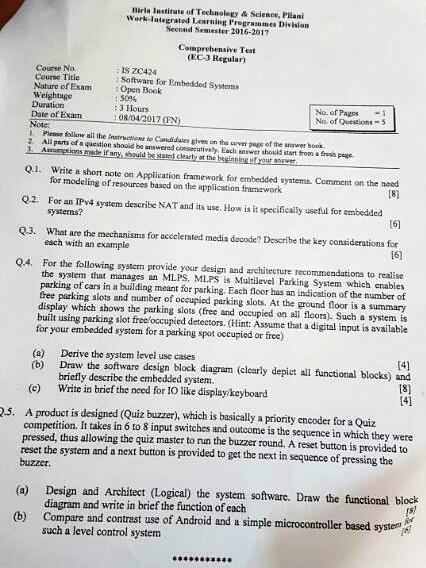 Question Papers: SEM 1