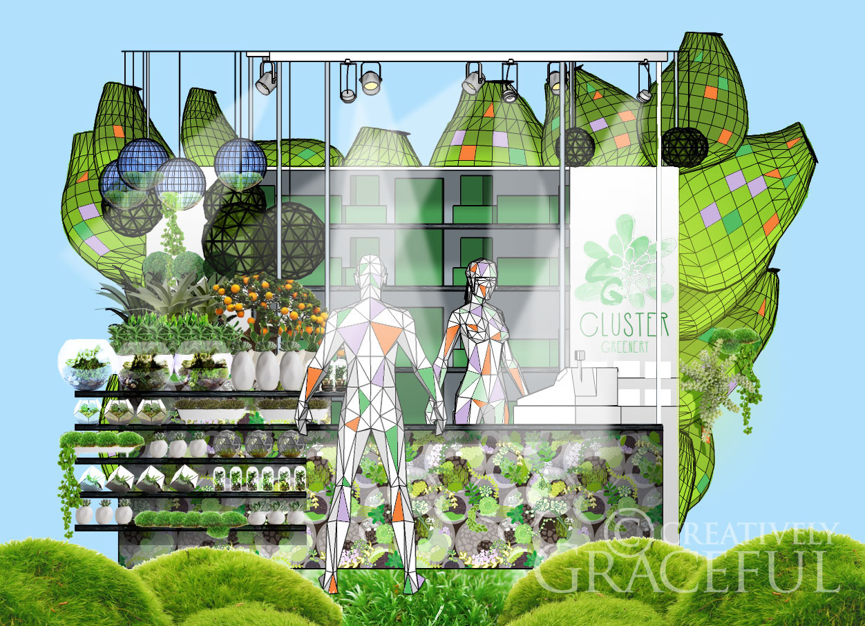 Creatively Graceful: Cluster Greenery Kiosk