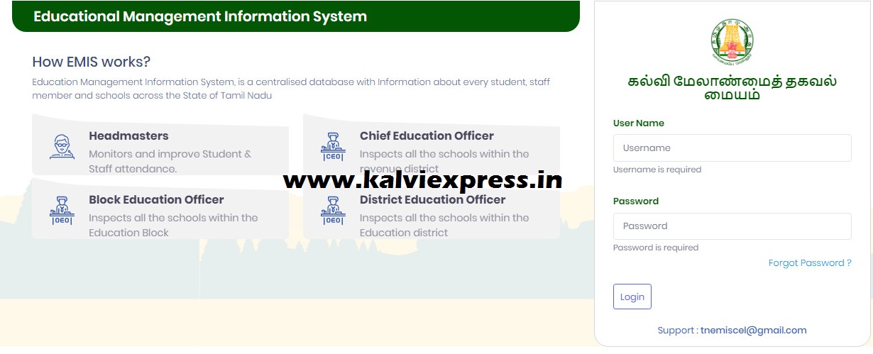 Newer Version of EMIS website from today