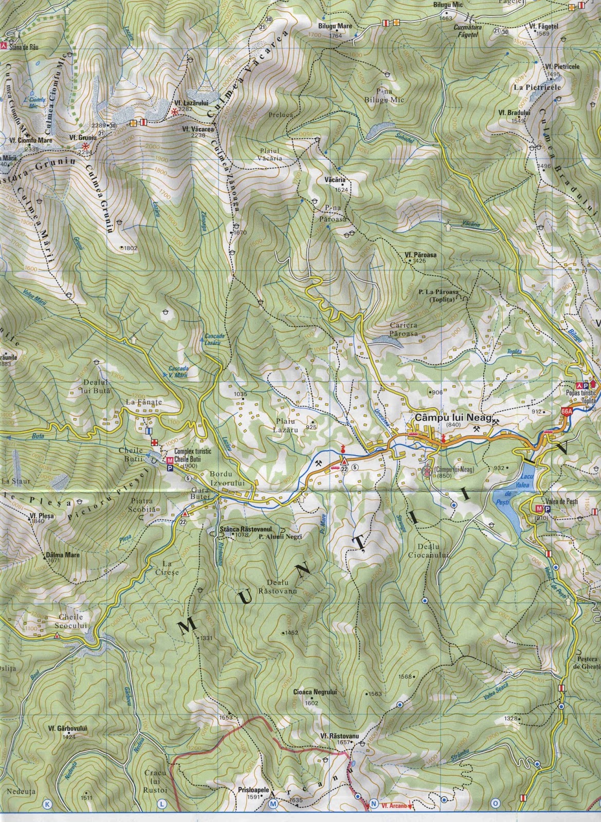 Romania Live: Muntii Retezat Harta turistica detaliata a Muntilor Retezat