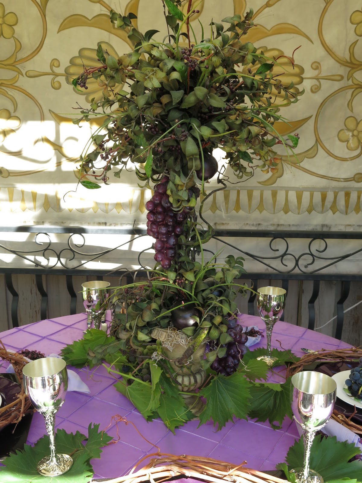 Harvest Grapes Tablescape - Purple Chocolat Home
