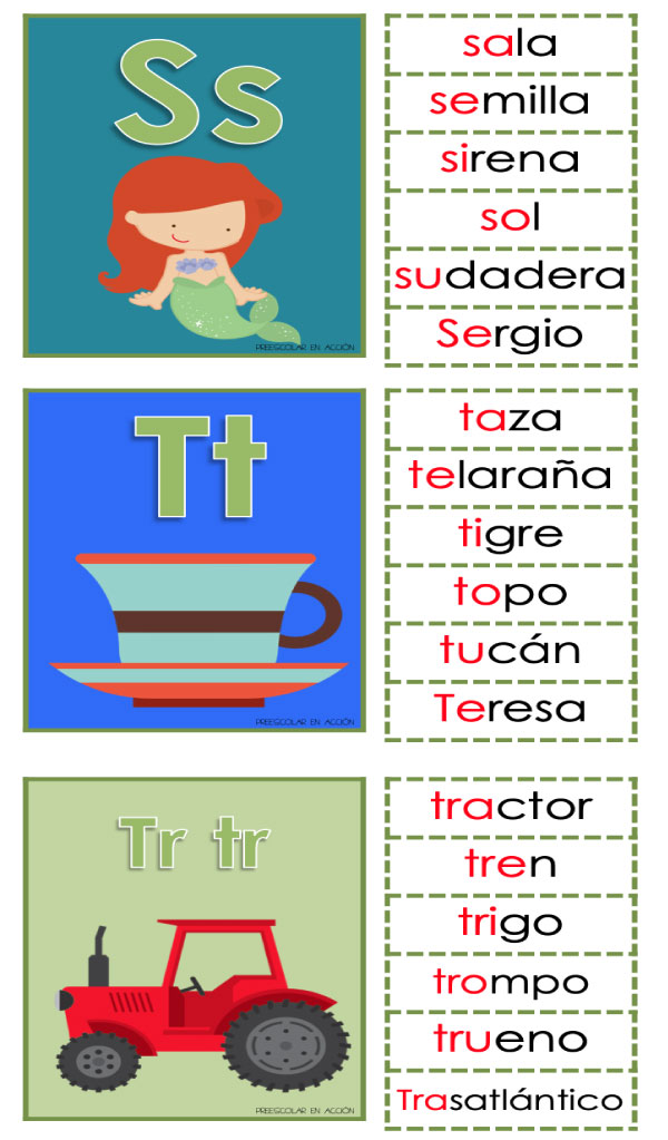 Gran Silabario de Sílabas Simples y Trabadas | Materiales Educativos ...