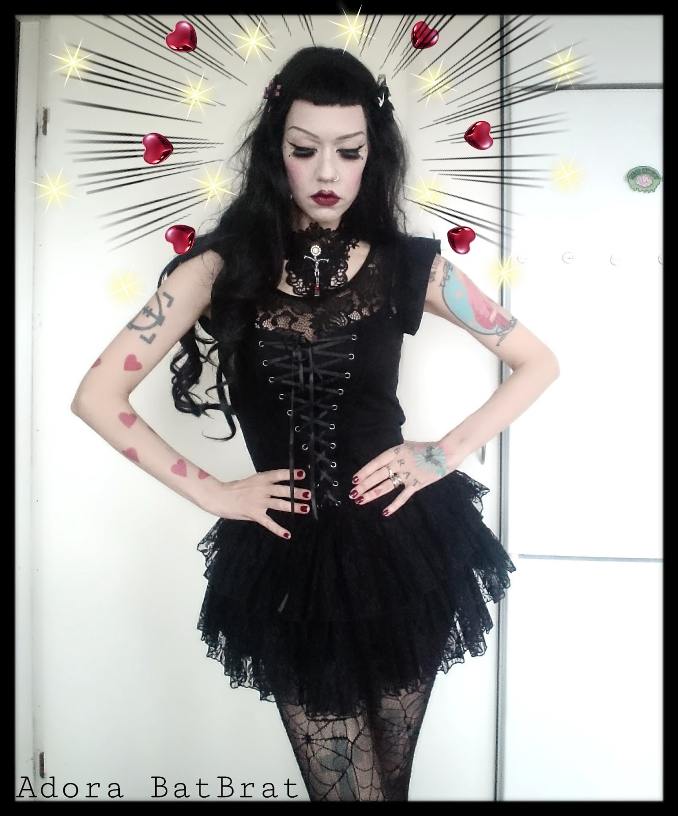 Adora BatBrat: Today's Goth look - Black wig Gothic Princess