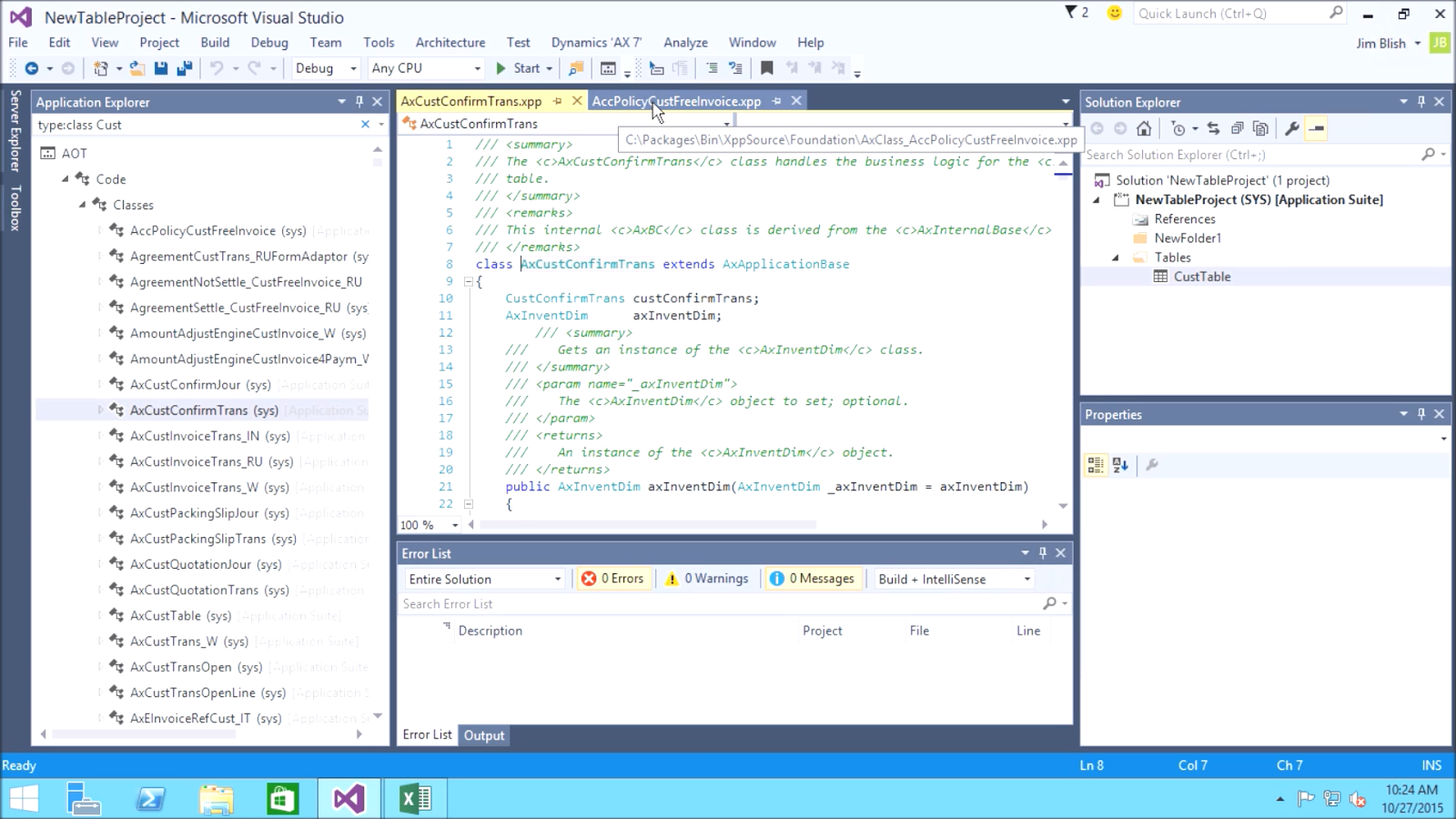 DAXperience: #AX7SERIES: Power of Visual Studio