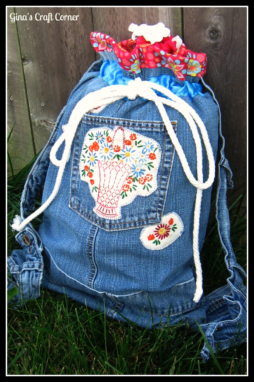 Blue Jean Backpack — Gina's Craft Corner