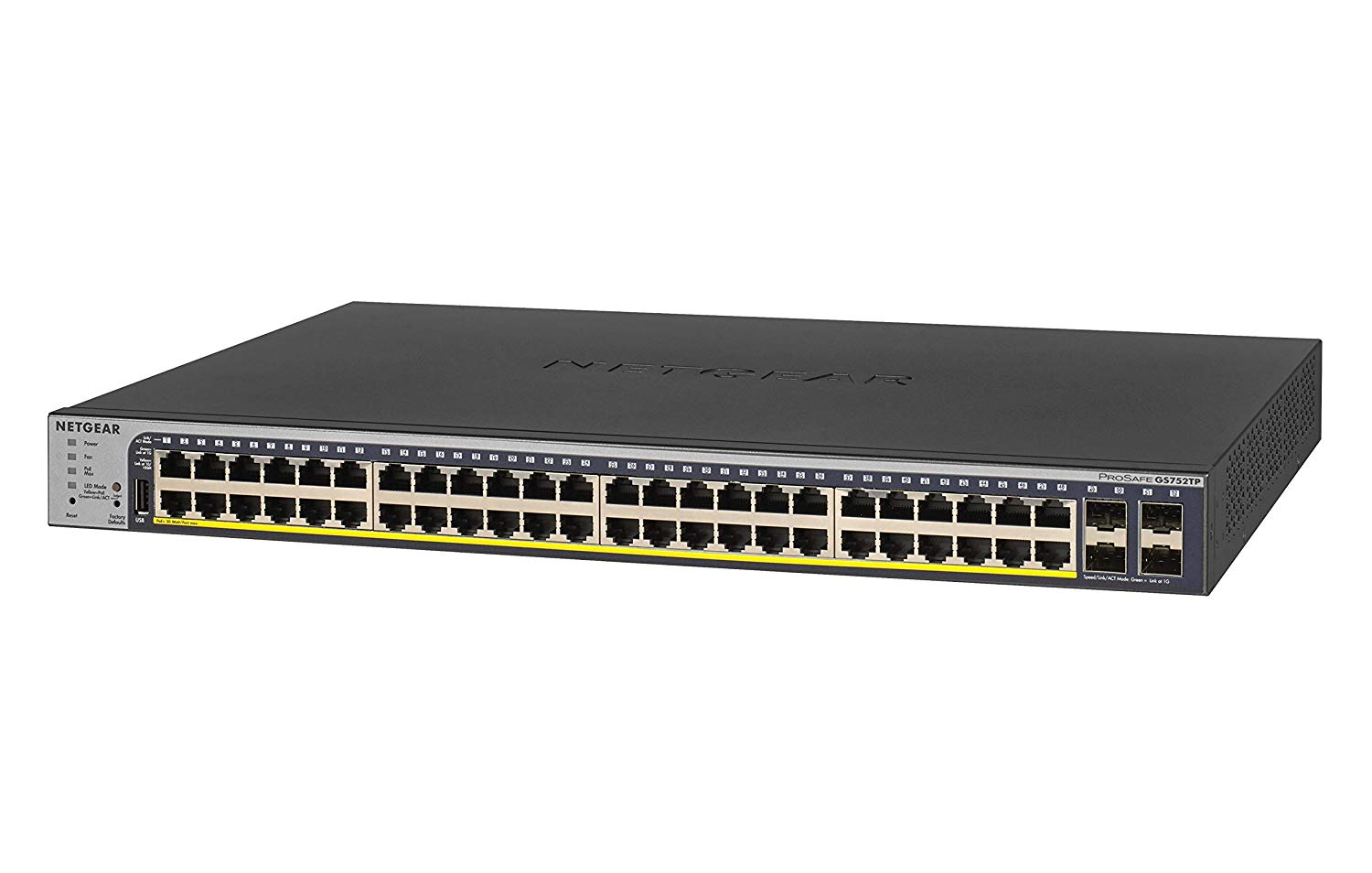 NETGEAR 48-Port Gigabit PoE+ Ethernet Smart Managed Pro Switch with 4 ...