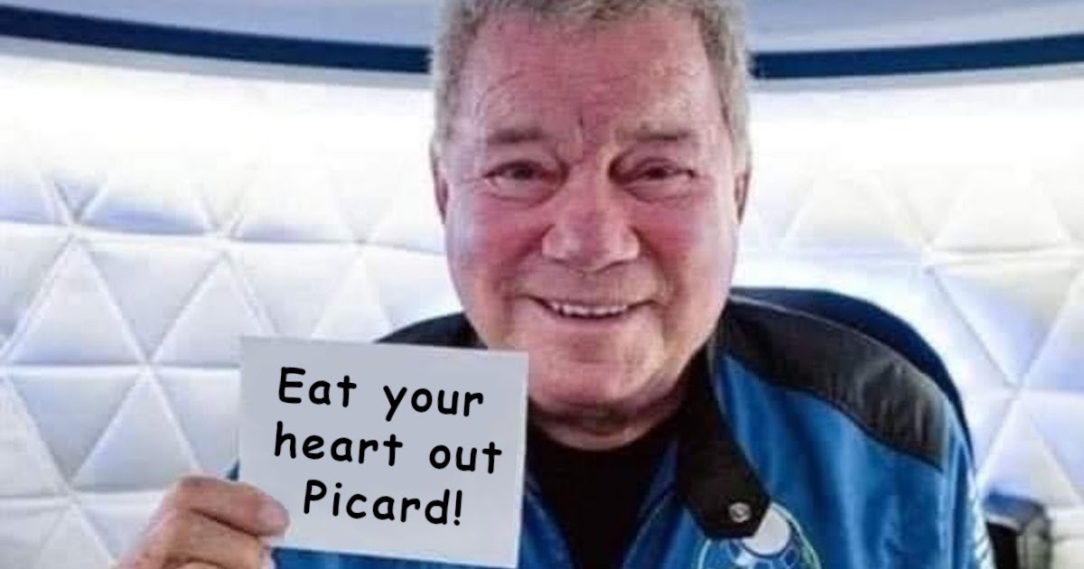 Congratulations to William Shatner Oldest Man To Fly In Space!