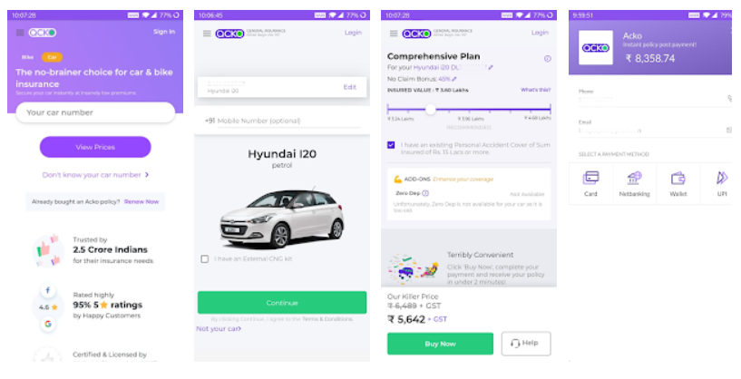 Download Acko - Car and Bike Insurance Mobile App - Youth Apps