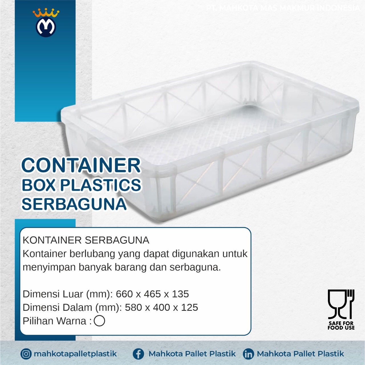 Jual Container Box Plastik: Ukuran dan Spesifikasi - Pallet Plastik ...